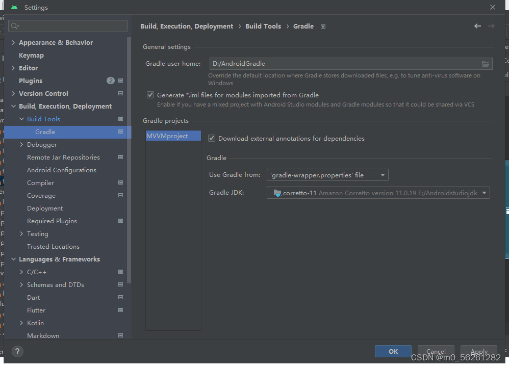 Android studio不自动提示代码以及gradle jdk版本要求问题：Android Gradle plugin requires ...