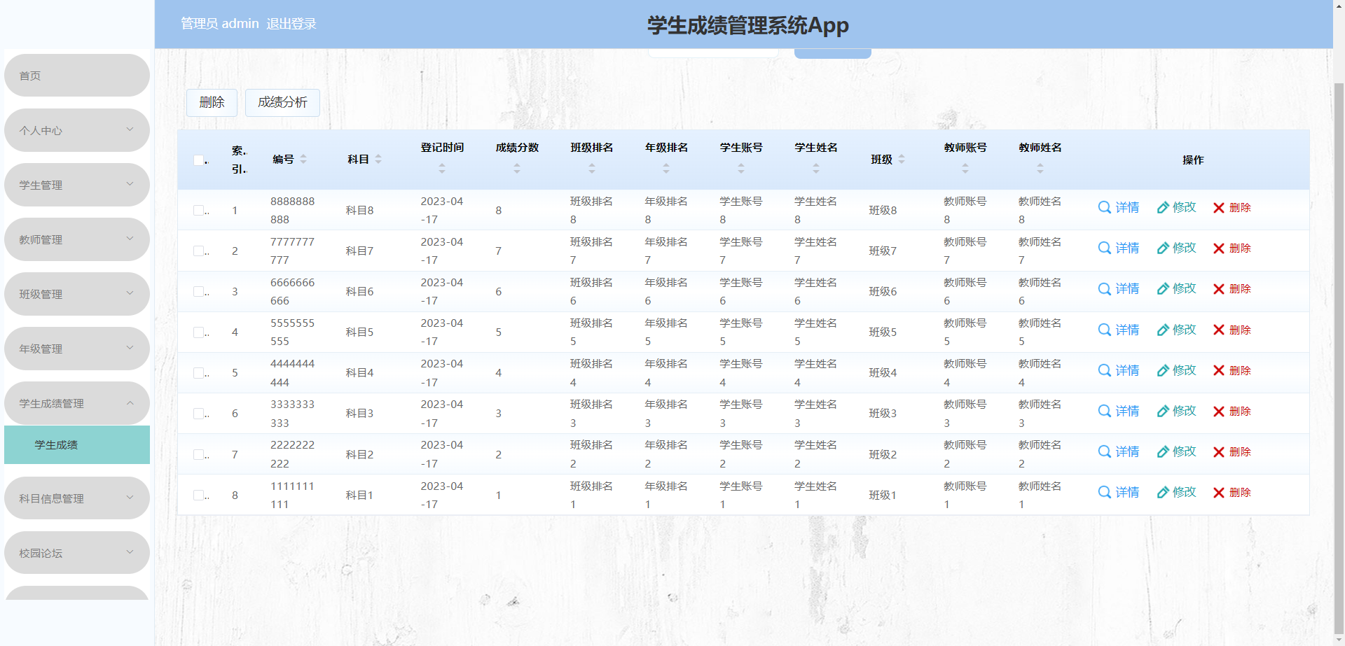 基于android安卓/小程序（Uniapp）+ssm学生成绩管理系统App_android+ssm-CSDN博客