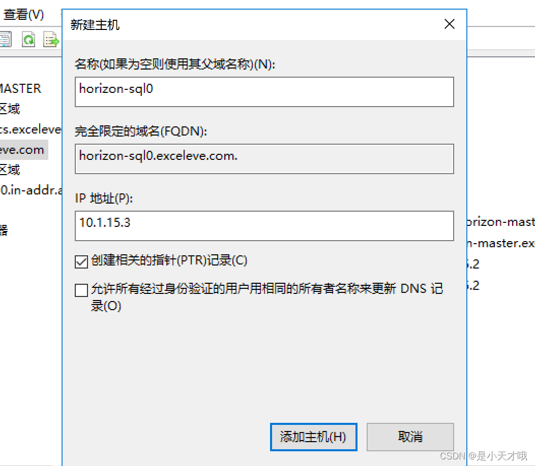 Horizon环境搭建练习-第2章-AD和DNS配置_vmware horizon 路由器配置反向dns-CSDN博客
