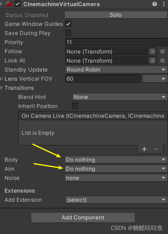 Unity中使用C#脚本添加CinemachineVirtualCamera_cinemachinevirtualcamera 代码设置-CSDN博客