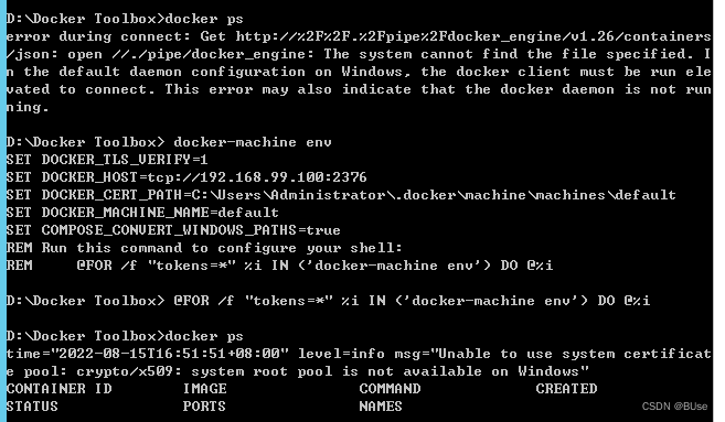 error during connect: Get http://%2F%2F.%2Fpipe%2Fdocker_engine/v1.35/info: open //./pipe/docker ...