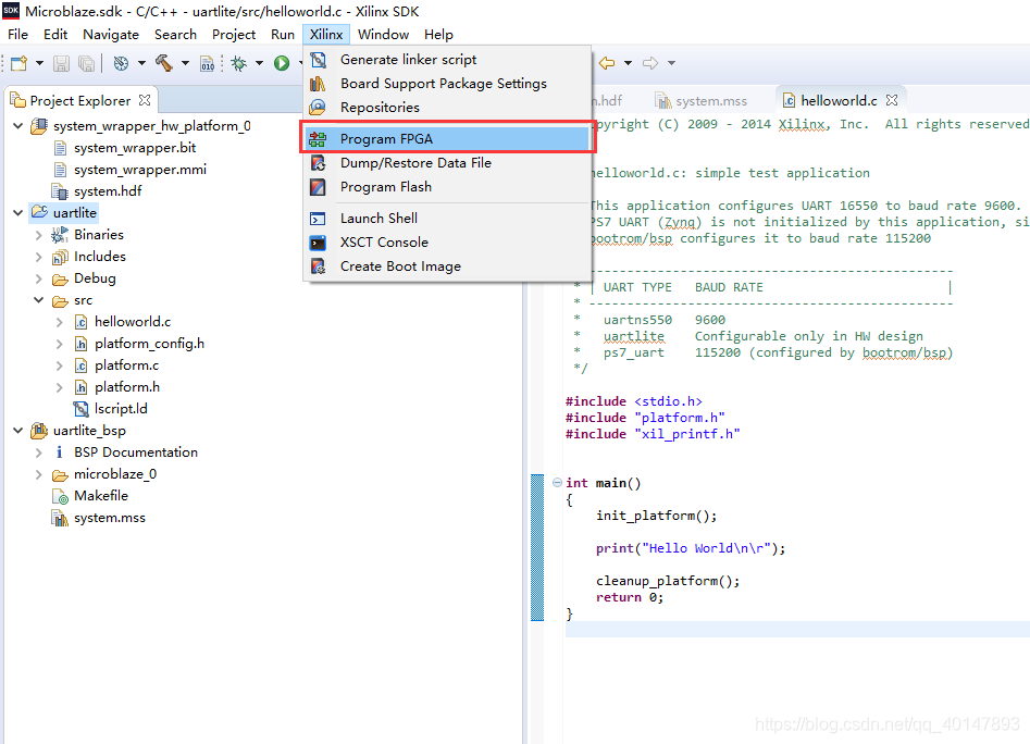 Xilinx MicroBlaze软核的使用-Uartlite-CSDN博客