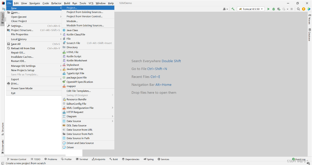 IDEA初始化SSM项目(从零开始)_idea ssm项目配置tomvat-CSDN博客