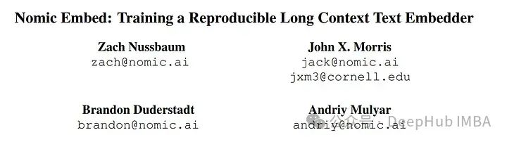 Nomic Embed：能够复现的SOTA开源嵌入模型_nomic-embed-text-CSDN博客