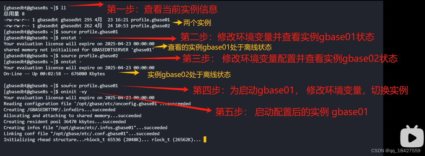 GBase8s 多实例切换_gbase8s数据库查看实例名-CSDN博客
