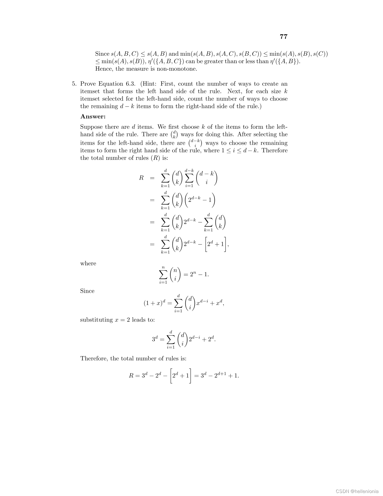 【数据挖掘导论课后习题答案】第6章 Association Analysis: Basic Concepts and Algorithms（含英文原版）_数据挖掘导论课后题答案-CSDN博客
