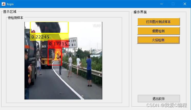m基于yolov2网络的火焰烟雾检测系统matlab仿真,包含GUI界面_matlab yolov2-CSDN博客