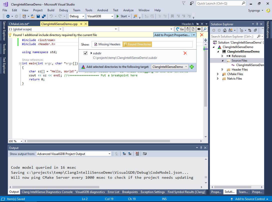 visual gdb Diagnosing IntelliSense problems for Advanced Projects-CSDN博客
