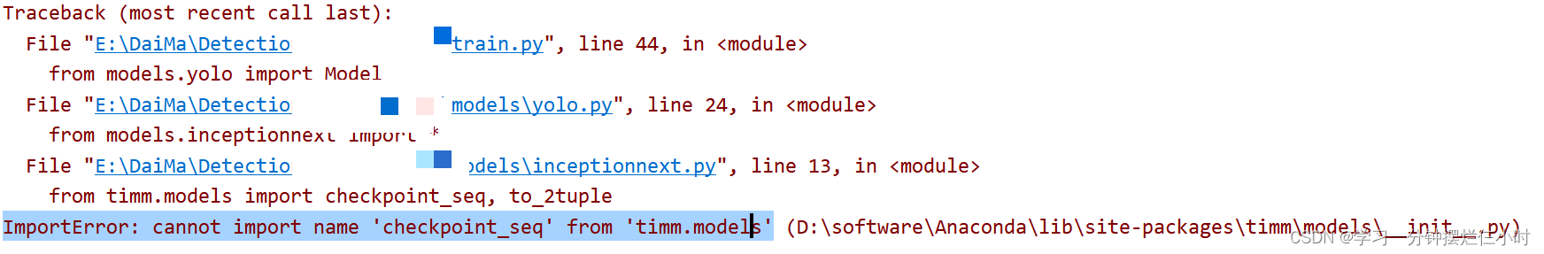 ModuleNotFoundError: No module named ‘timm.models.layers.helpers‘_modulenotfounderror: no module ...