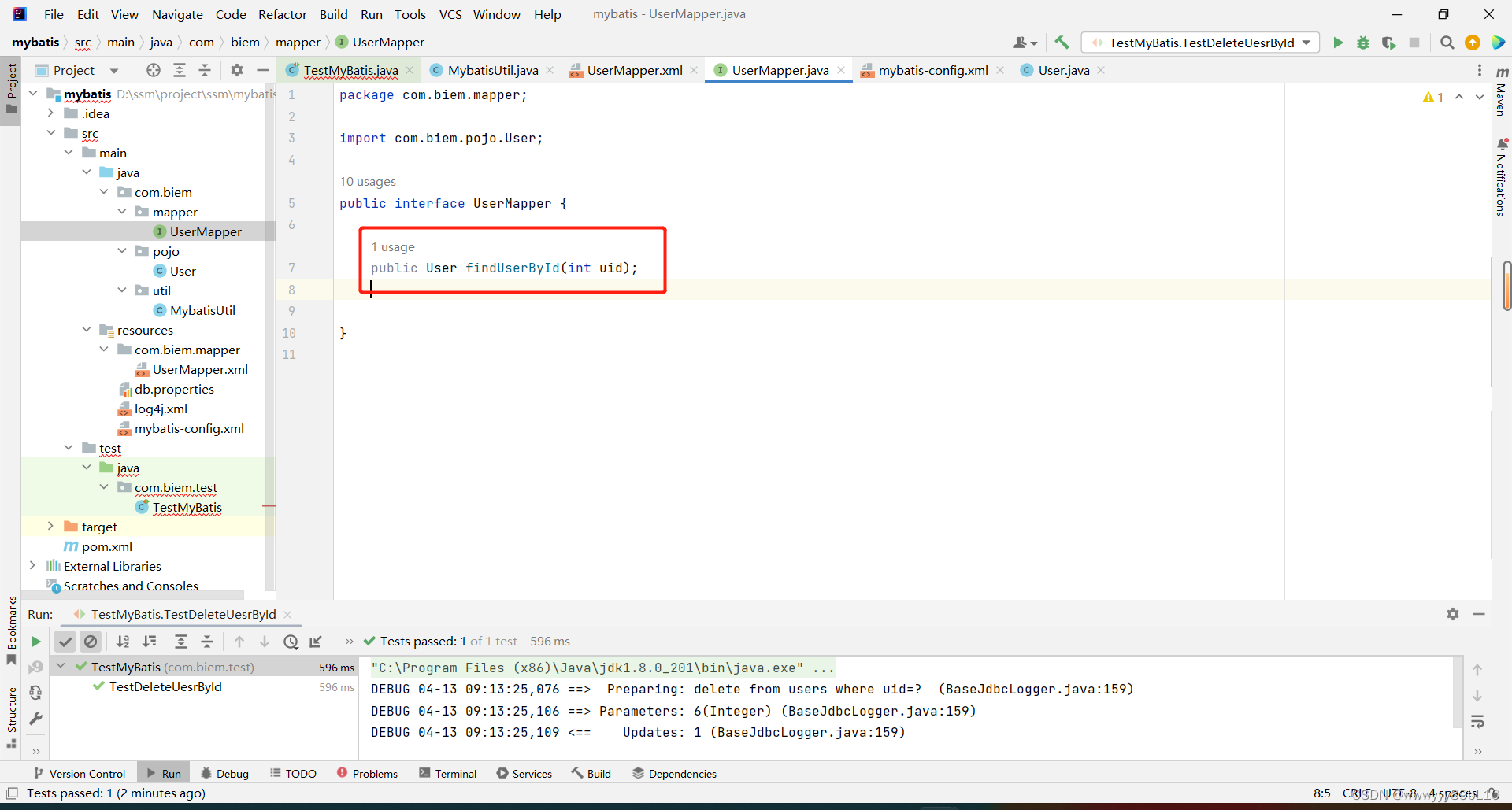 使用mybatis进行mysql数据表的增删改查_mybatis中删除数据库表-CSDN博客