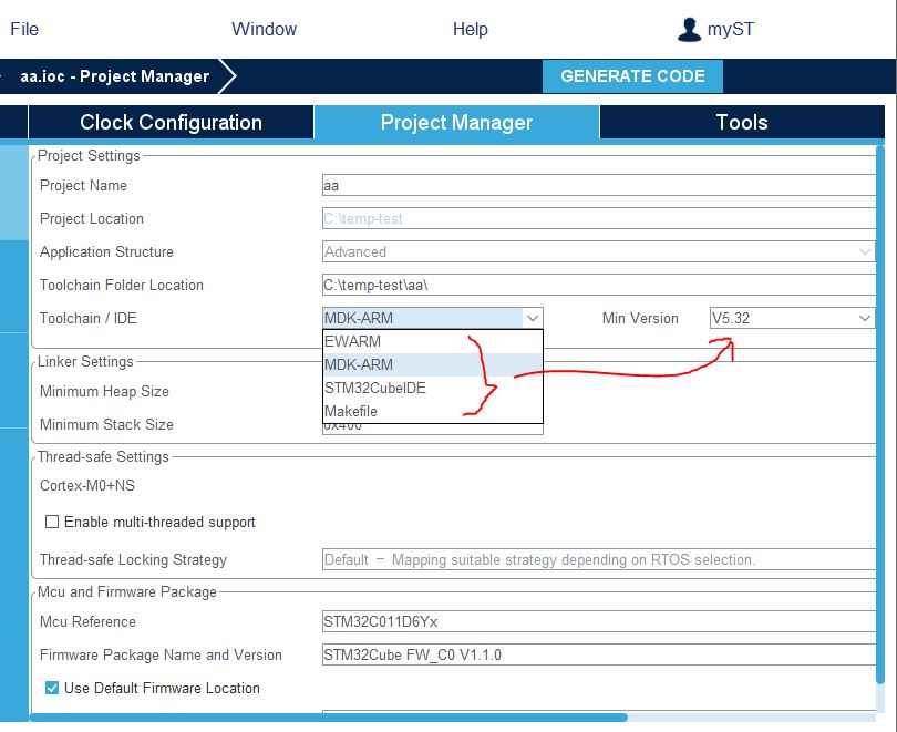 stm CubeMx 配置后，生成指定 IDE格式的文件_怎么把cubumx工程移植到ide-CSDN博客