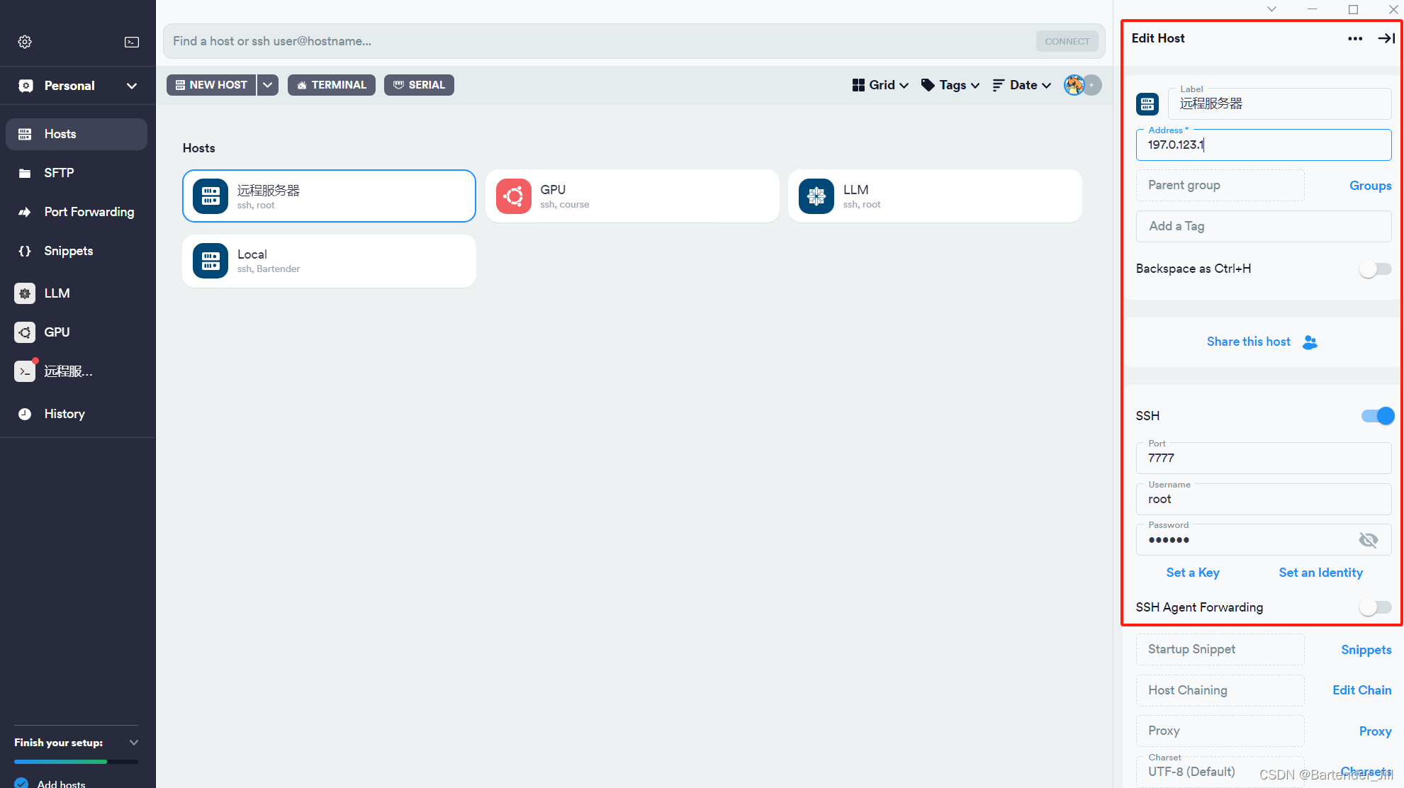 如何调试没有GUI的Linux服务器的前后端项目(Termius端口转发/ssh隧道技术/不在同一局域网的内网穿透)_termius 端口转发-CSDN博客