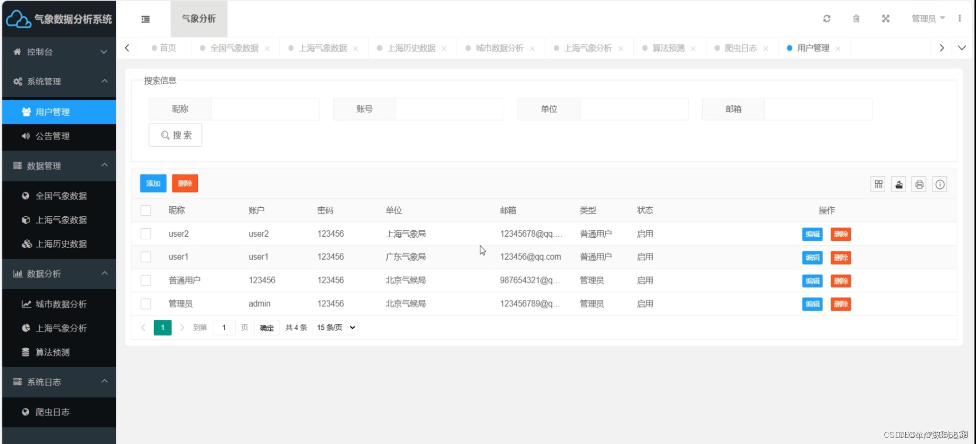 计算机毕业设计：基于python机器学习的全国气象数据采集预测可视化系统 预测模型爬虫（包含文档源码部署教程）基于python语言的