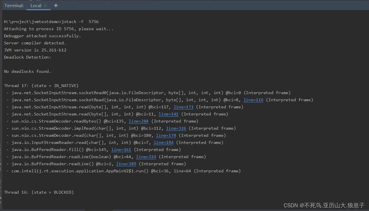 JVM（11）：虚拟机性能分析和故障解决工具之jstack工具_jstack分析工具-CSDN博客
