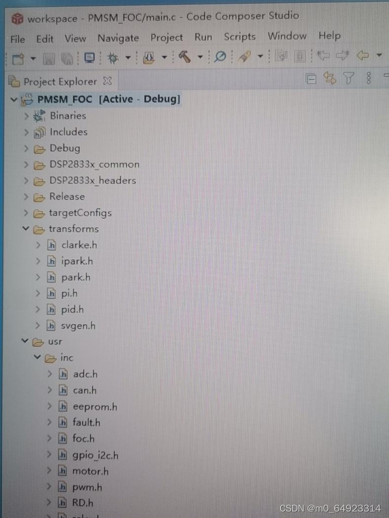 PMSM foc矢量控制 永磁同步电机 dsp28335源代码程序_pmsm上位机qt与dsp-CSDN博客