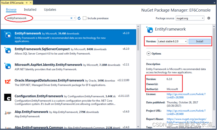 EF 6 Code-First系列--安装Entity Framework框架_安装 entity framework-CSDN博客