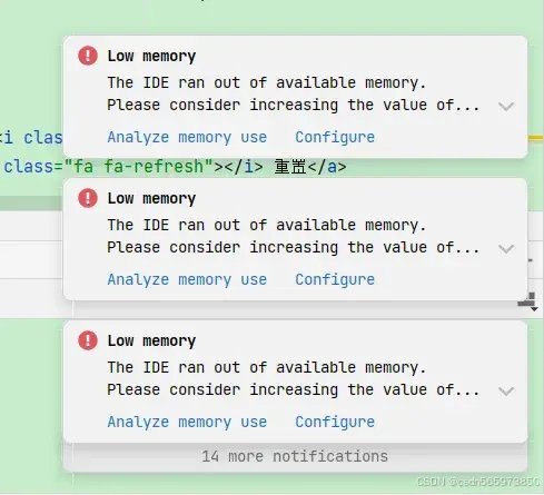 idea2023 总报Low memory-CSDN博客