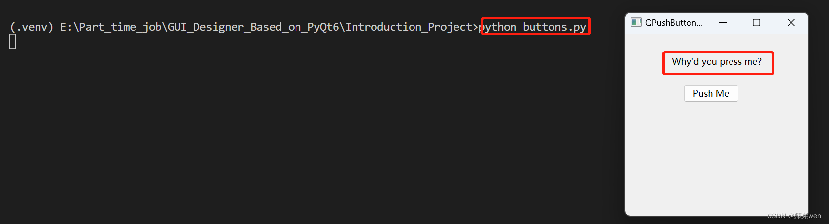 Pyqt6入门之使用qpushbutton部件pyqt6 Pushbutton Csdn博客 