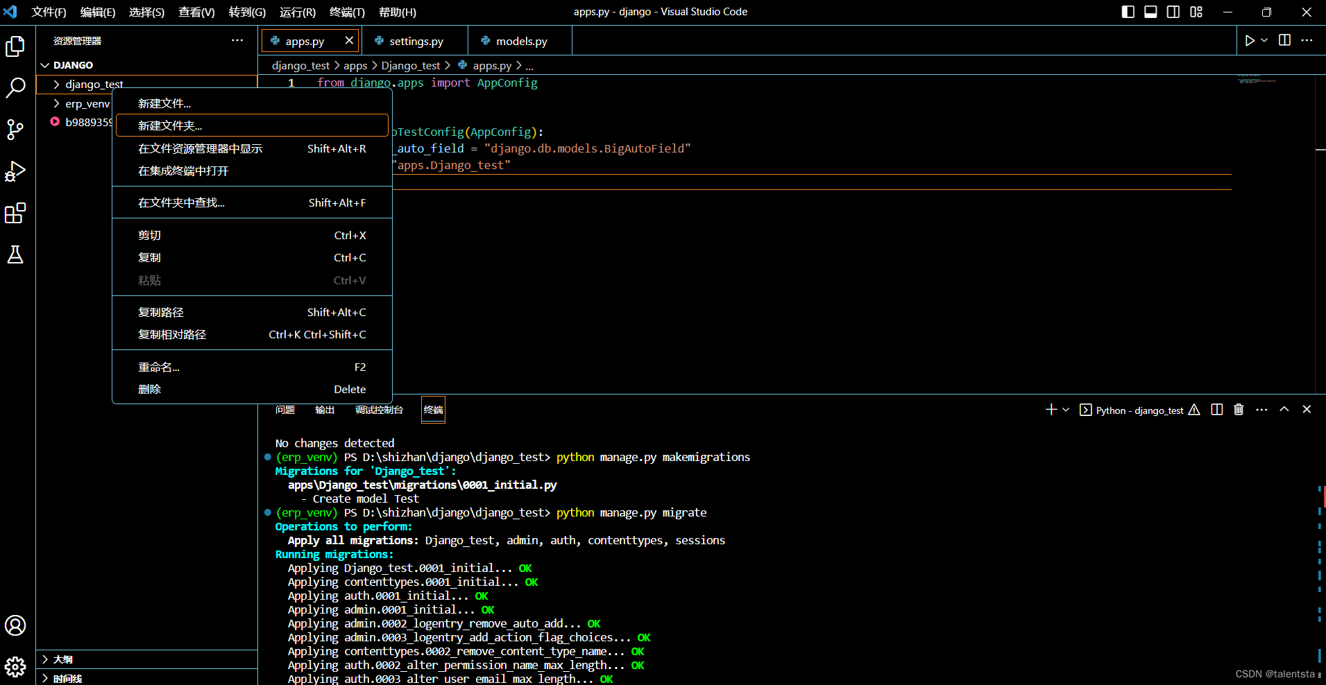 Datawhale Django后端开发入门Task01 Vscode配置环境_dw配置vscode-CSDN博客