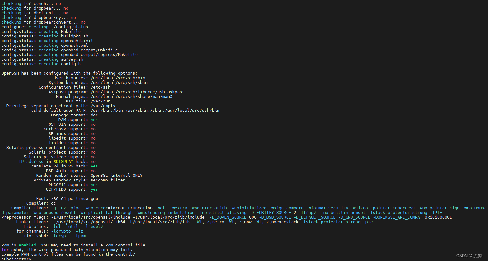 Linux OpenSSH最新版9.7p1升级操作详细教程_openssh-9.7p1.tar.gz-CSDN博客