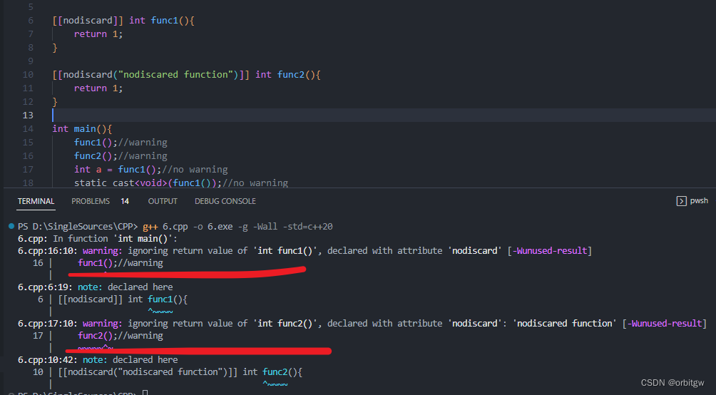 C++17 nodiscard标记符_c++ nodiscard-CSDN博客