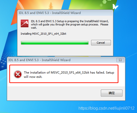 第054篇：ENVI安装流程及出现错误提示 The installation of MSVC_2010_SP1_x64_32bit has ...
