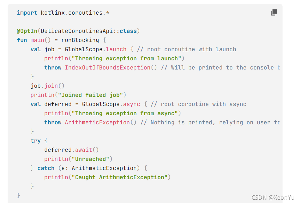 kotlin协程async await的异常踩坑以及异常处理的正确姿势_kotlin await-CSDN博客
