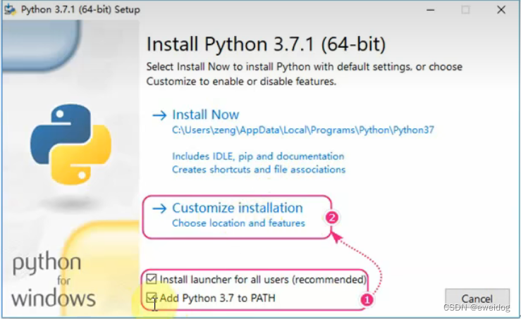 安装Python 3.7.4 for Windows-CSDN博客