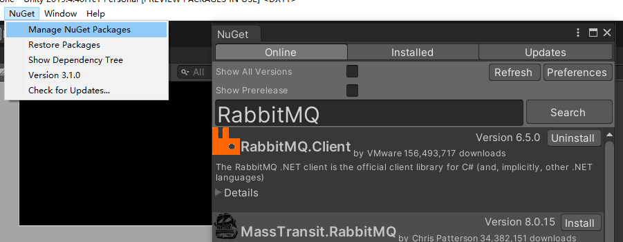 在Unity中连接RabbitMQ_unity rabbitmq-CSDN博客