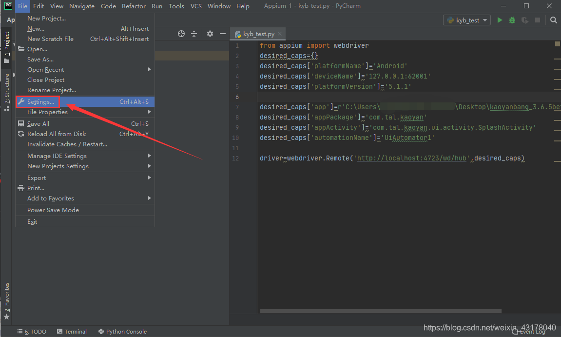 Pycharm导入模块失败_无法导入appium python client-CSDN博客