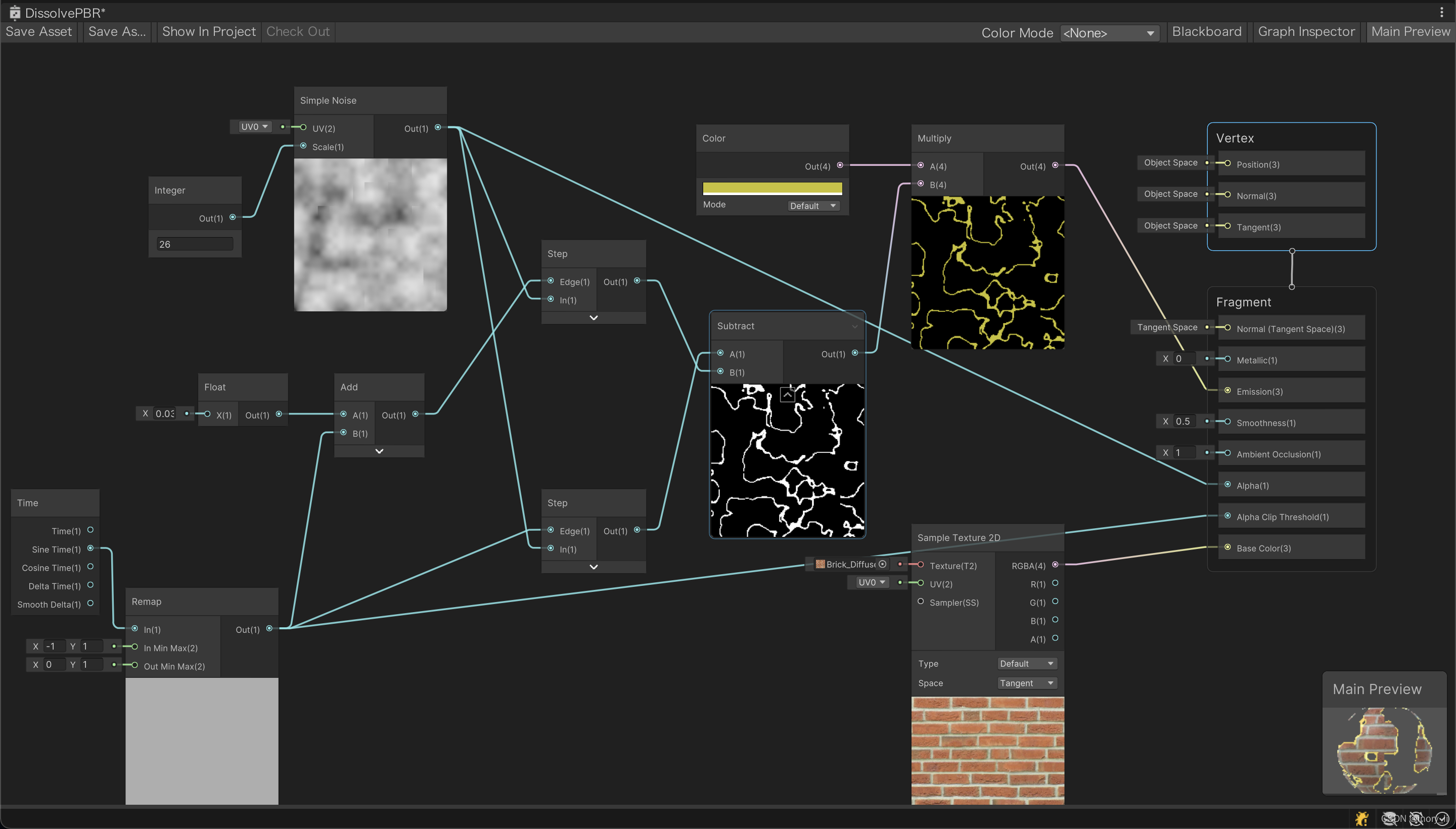 Unity Shader Graph入门学习 模型溶解shadergraph Alpha Csdn博客