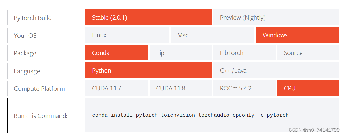 Win11 用Anaconda安装pytorch（cpu版）并导入PyCharm_anaconda 导入库-CSDN博客