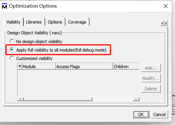 关于modelsim Se 64 2020 4取消优化后不显示波形问题 Error Suppressible Vlog 12110 All Optimizatio Csdn博客
