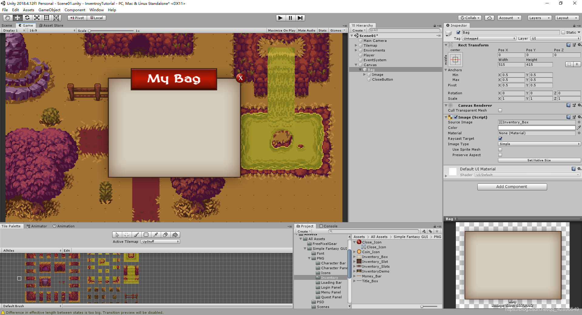 Unity2d案例学习——背包系统制作（scriptableobject）unity Set Native Size按键在哪 Csdn博客