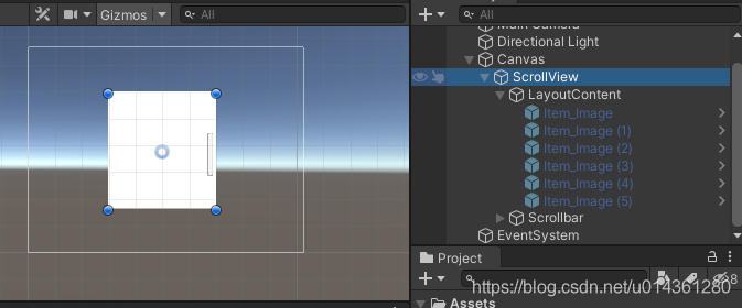 Unity Ugui 效果 之 Scroll 根据内容多少,动态实现鼠标滑动滚动浏览预览( Scrollbar Scrollrect Xxlayoutgroup) Unity数量达到