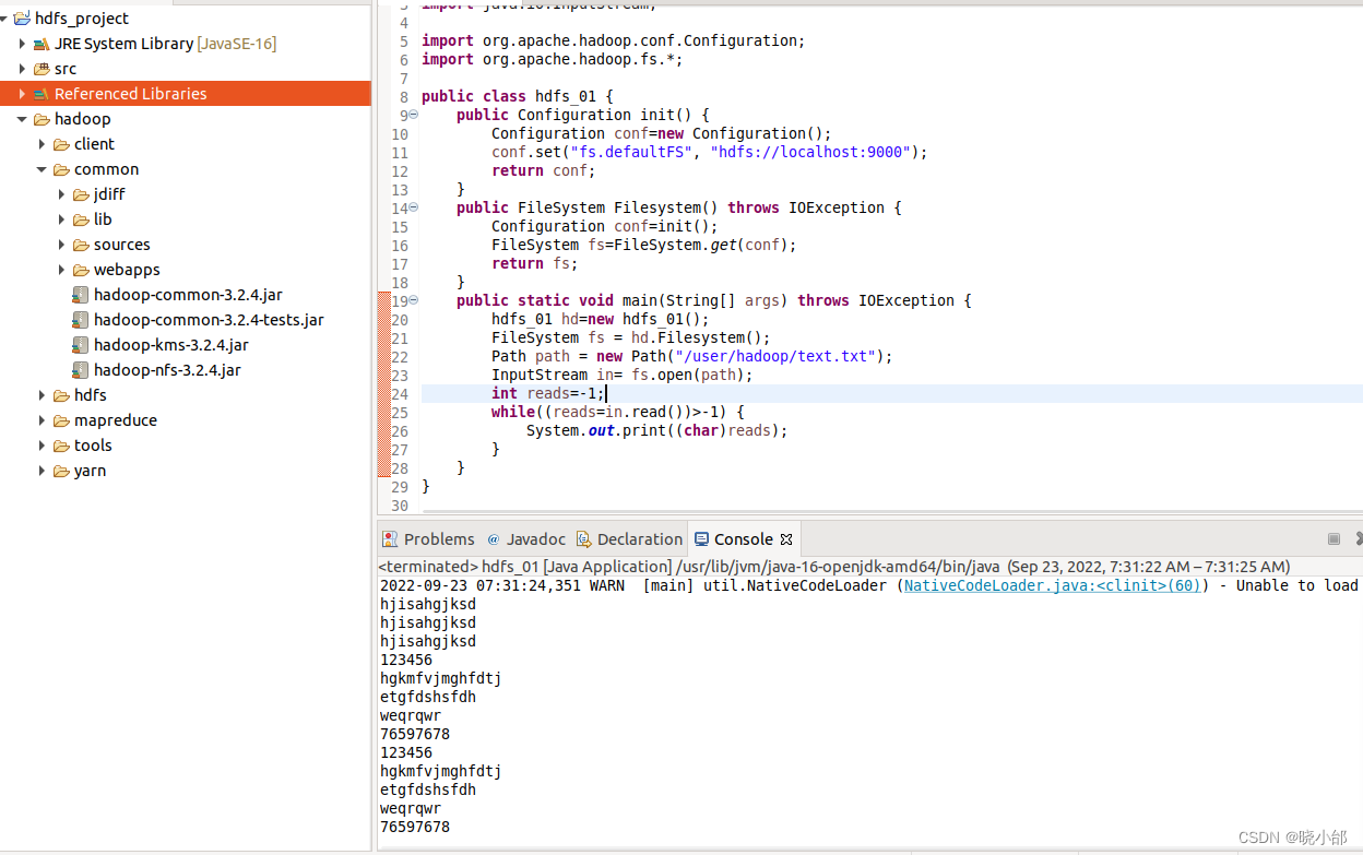 hadoop实验——Java连接hadoop，对hadoop进行管理教程_hadoop java-CSDN博客