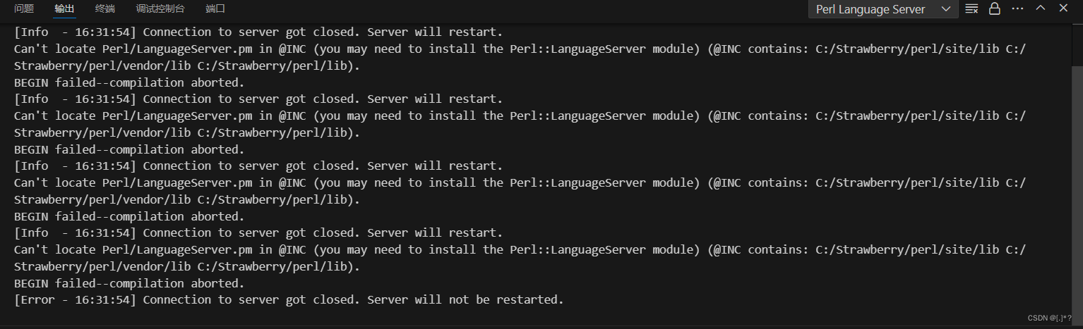 Can‘t locate Perl/LanguageServer.pm in @INC (you may need to install the Perl::LanguageServer ...