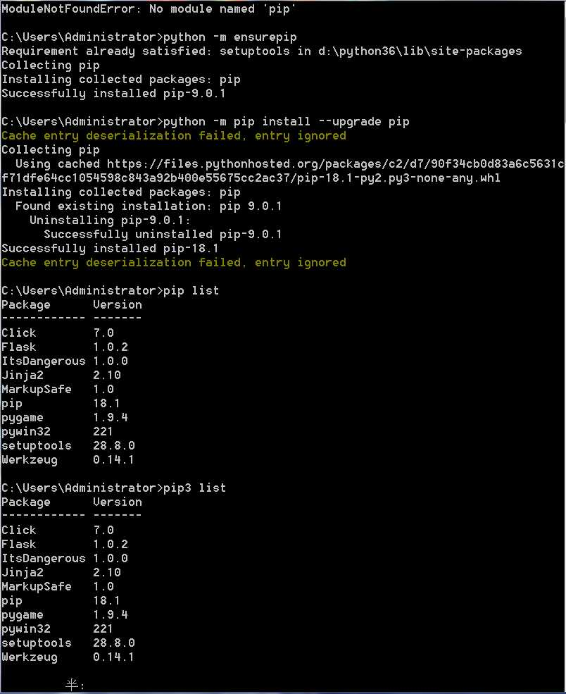 pip崩了, 解决 ModuleNotFoundError: No module named 'pip ...
