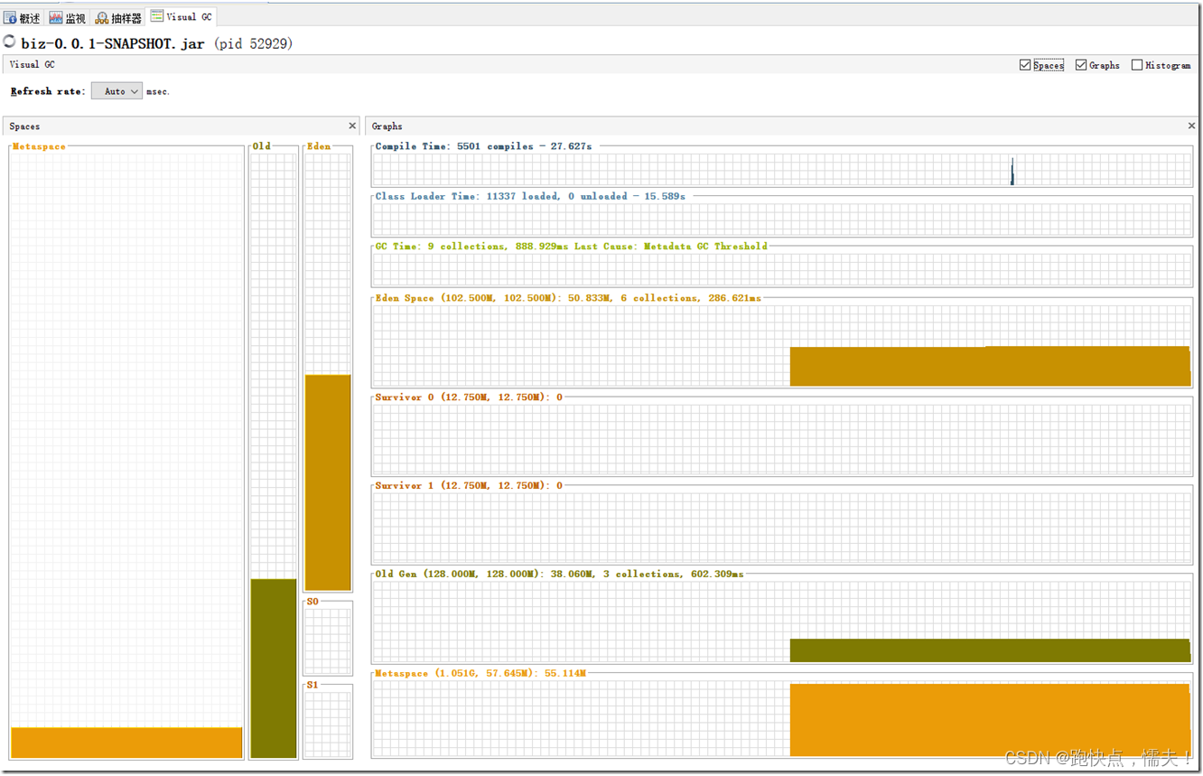 visualvm工具 Visual GC分析例子 （二）_visualgc-CSDN博客