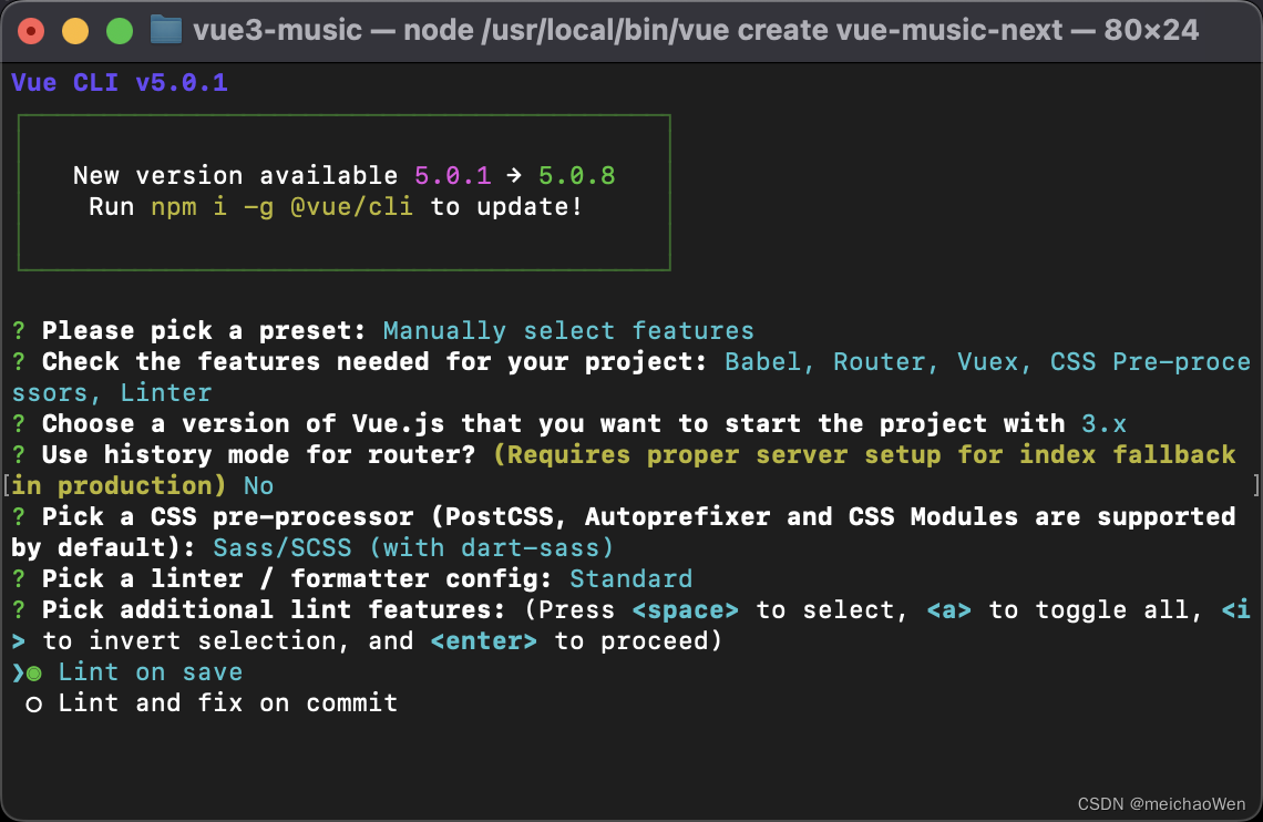 【Vue3】如何用Vue CLI 创建一个Vue3的初始化项目_vuecli3 项目初始化-CSDN博客