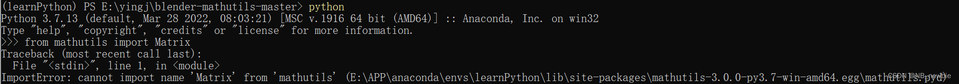 windows python 安装 mathutils库出现问题解决-CSDN博客