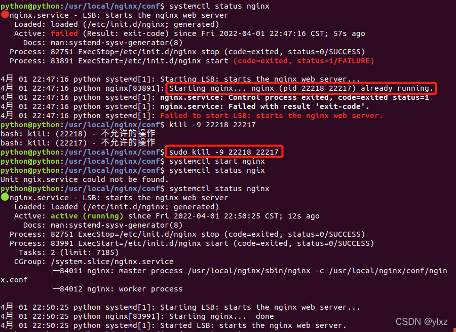 启动nginx报错Job for nginx.service failed because the control process exited with error code.-CSDN博客