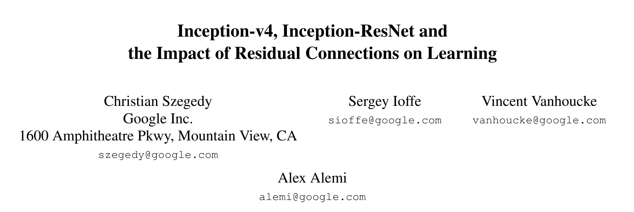 【图像分类—ResNet V2】Inception-v4, Inception-ResNet and the Impact of ...