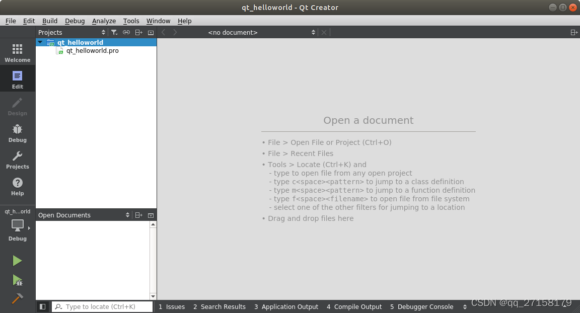 qt-creator的hello world_qt点击出现hellow-CSDN博客