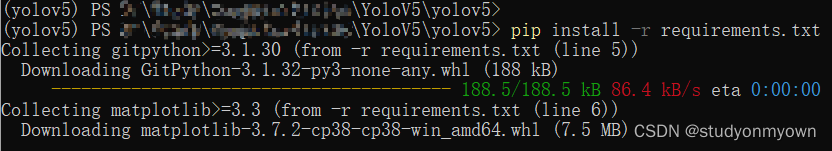 yolov5 安装 requirements.txt 中的依赖时报警告的解决办法_yolov5模块无法安装 ignore distutils configs in setup.cfg-CSDN博客