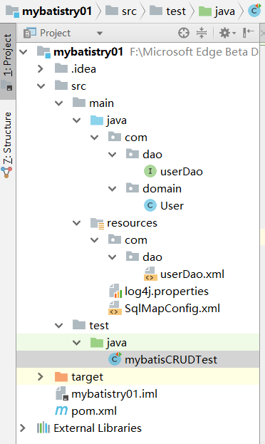 mybatis使用IDEA基于Dao实现CRUD(不使用注解)_idea中的crud插件不带写实体类注解吗-CSDN博客