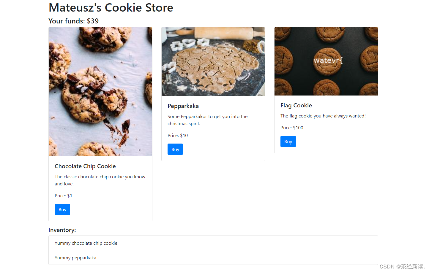 [watevrCTF-2019]Cookie Store_ctf web 0元购-CSDN博客