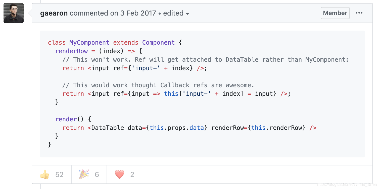 React中ref使用函数或字符串的区别：string类型的refs有什么问题为什么不推荐使用string类型的ref Csdn博客
